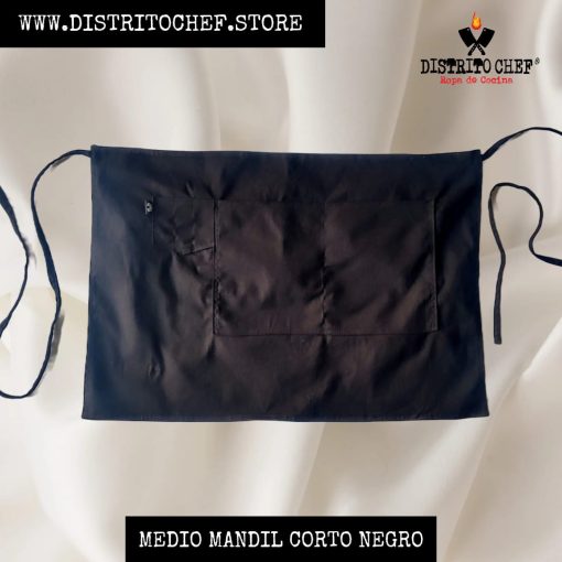 Medio Mandil Corto Negro - Distrito Chef