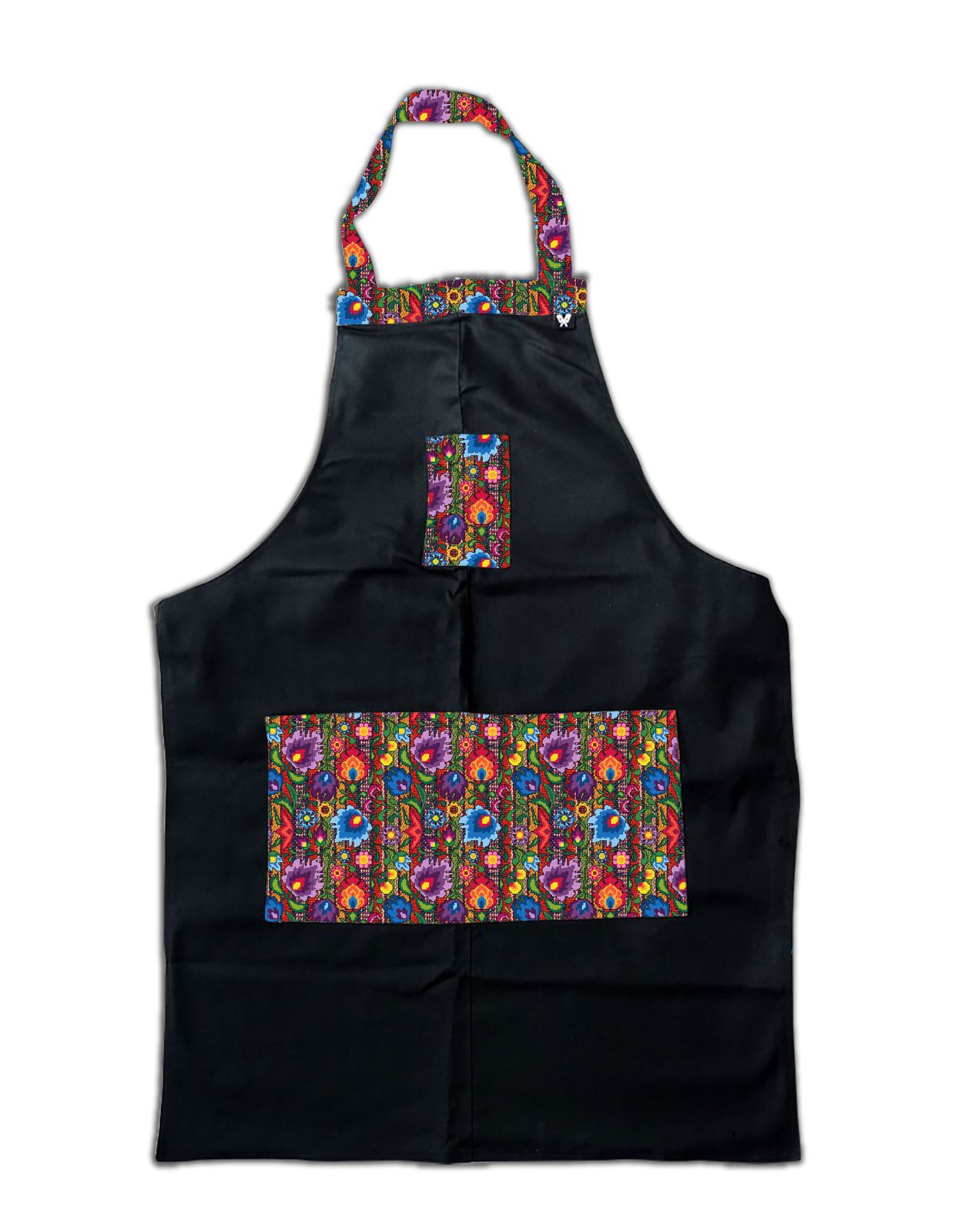 Mandil Negro Flores - Distrito Chef